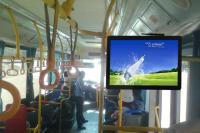 China Metal 15.6 Inch Bus TV LCD LED Monitor For Advertising Video Signage Display 12V 24V for sale
