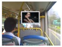 China 18.5 Inch Bus 4G Android TV LCD LED Advertising Video Monitor Signage Display For Taxi Coach Vehicle for sale