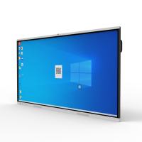 China Wired LAN WIFI  4G Interactive Flat Panel Display 75 Inch 4K With Camera for sale