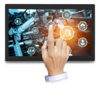 China 27 Inch Industrial All In One Touchscreen PC Built-In Camera For Self Service Terminal for sale