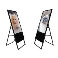 China Portable Alone Standing Hollow Bottom 43 Inch LED LCD Poster Digital Menu Board for sale