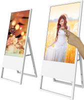 China 55 Inch Hollow Bottom Floor Standing LCD Digital Menu Boards Display For Restaurants for sale