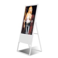 China Portable Foldable Ground Stand 49 Inch Hollow Bottom LCD Advertising Display for sale