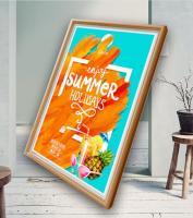 China Wooden Frame 21.5 Inch 22 Inch LED LCD Video Photo Display WIFI 4G Network for sale