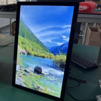 China High Brightness Backpack 24 Inch LCD Advertising Display Built-In Rechargeable Li Battery for sale