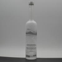 China Collar Material Glass Custom Printing Frosted Spirit Ciroc Vodka Bottles 700ml 750ml for sale