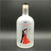 China Collar Material Glass Custom Printing Frosted Spirit Ciroc Vodka Bottles 700ml 750ml for sale