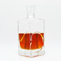 China Base Material Super Flint Glass Custom Printing Square Gin Bottle for and OEM Welcome for sale