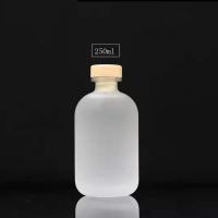 China 250ml 375ml Empty Wooden Cork Whisky Brandy Spirit Wine Vodka Liquor Glass Bottles for sale