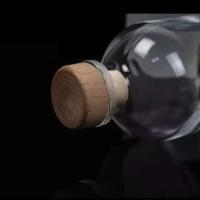 China 250ml 375ml Empty Wooden Cork Whisky Brandy Spirit Wine Vodka Liquor Glass Bottles for sale