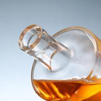China 375ml 500ml 750ml 1000ml Glass Cork Top Screw GPI Top Cap Round Whiskey Vodka Brandy Spirits Bottles for sale