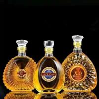 China Customized Screen Printing Glass Bottle for Luxury Brandy Rum Whisky Vodka 500 750ml for sale