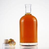 China Customized Screen Printing Glass Bottle for Luxury Brandy Rum Whisky Vodka 500 750ml for sale