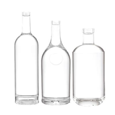 China Customized 500ml Luxury Glass Liquor Bottle with 200ml/300ml/700ml/750ml Capacity for sale