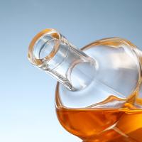 China Transparent Circular Glass Bottle for Whiskey and Vodka 200ml 375ml 500ml 750ml 1000ml for sale