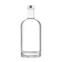 China Custom Round Cork Bottle for Tequila Liqueur Whiskey 1L 750ml 700ml 500ml 34oz Capacity for sale