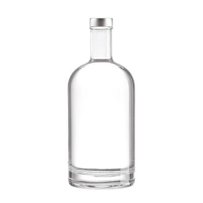 China Custom Round Cork Bottle for Tequila Liqueur Whiskey 1L 750ml 700ml 500ml 34oz Capacity for sale