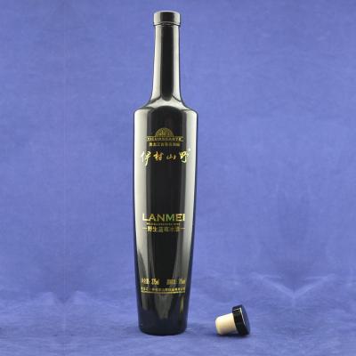 China Empty Glass Bottles for Liquor and Wine 500ml 750ml 1000ml Round Shape for sale
