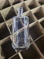China Custom Round Cork Bottle for Tequila Liqueur Whiskey 1L 750ml 700ml 500ml 34oz Capacity for sale