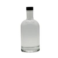 China 750ml Vodka Bottle with Frosted Texture and Crystal White Glass Material for sale