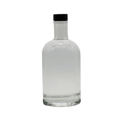 China 750ml Vodka Bottle with Frosted Texture and Crystal White Glass Material for sale