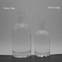 China 750ml Vodka Bottle with Frosted Texture and Crystal White Glass Material for sale