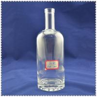 China 750ml Vodka Bottle with Frosted Texture and Crystal White Glass Material for sale