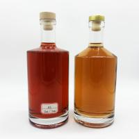 China Other Alcoholic Beverage 375ml 500ml Moon Shape Frosted Glass Bottle for Custom Tequila for sale