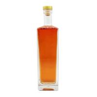 China Square Shape 750ml Glass Bottle for Custom Gin Rum Whiskey Vodka Spirits and Liquor for sale