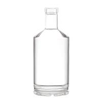 China Transparent Gold Plating Square Glass Vodka Liquor Bottle with Screw Cap 0.5L 1000ML for sale