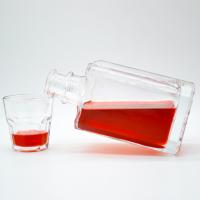 China 500ml Capacity Crystal White Material Empty Glass Bottle for Vodka Whisky Bulk Wine for sale