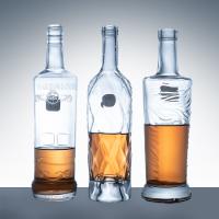 China Super Flint Glass Material Glass Liquor Wine Bottle with Decal 750ml Capacity for sale