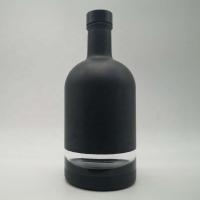 China Super Flint Glass 500ml 700ml 750ml Rum Vodka Whisky Liquor Gin Bottle with Glass Cork for sale