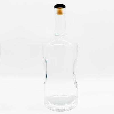 China Customized Super Flint Glass Empty Bottle for 1750ml Whisky Spirit in California for sale