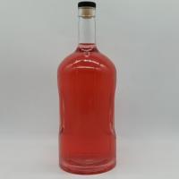 China Customized Super Flint Glass Empty Bottle for 1750ml Whisky Spirit in California for sale