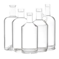 China 250ml Red Label Gold Spray Painting Brandy Liquor Tequila Vodka Bottle with Metal Cap for sale