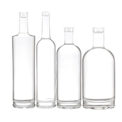 China Empty 500ml Gold Black Liquor Spirits Brandy Whiskey Vodka in 750ml Glass Bottles with Stopper for sale