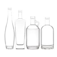 China 250ml Red Label Gold Spray Painting Brandy Liquor Tequila Vodka Bottle with Metal Cap for sale