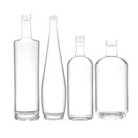China 250ml Red Label Gold Spray Painting Brandy Liquor Tequila Vodka Bottle with Metal Cap for sale