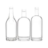 China Empty 500ml Gold Black Liquor Spirits Brandy Whiskey Vodka in 750ml Glass Bottles with Stopper for sale