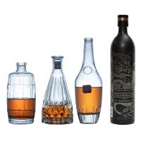 China Super Flint Glass Material Custom 700ml Liquor Wine Gin Whisky Vodka Spirits Glass Bottle with Cork Lid for sale