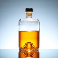 China 375ml 500ml 750ml Vodka Whisky Liquor Bottle with Cork Made of Extremely White Material for sale