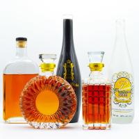 China Super Flint Glass Material Custom 700ml Liquor Wine Gin Whisky Vodka Spirits Glass Bottle with Cork Lid for sale