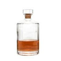 China Custom Logo Printing 250ml 500ml 750ml Clear Glass Flasks for Liquor Flat Whisky Bottle for sale