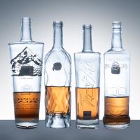 China Sample Freely Industrial 300ml 750ml 1L Empty Glass Liquor Wine Bottles with Cap for sale
