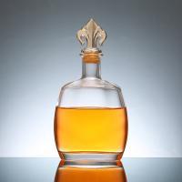 China Elegant Wine Vodka Bottle Collection Specially Designed Glass Bottles Decal Glass Cap for sale
