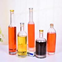 China Industrial Beverage Empty Glass Bottle with Cork Stopper 375ml 500ml 750ml for sale