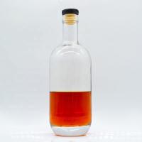 China Cork Top Glass Bottles for Gin Whisky Tequila Brandy Vodka 375ml 500ml 750ml 1000ml for sale