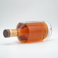 China Custom Super Round Super Flint Empty Cork Stopper 750ml Liquor Glass Vodka Bottle for sale