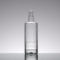 China Other Deep Process Frost High Flint Glass Material Brandy Glass Bottle 750ml/1000ml/1L for sale